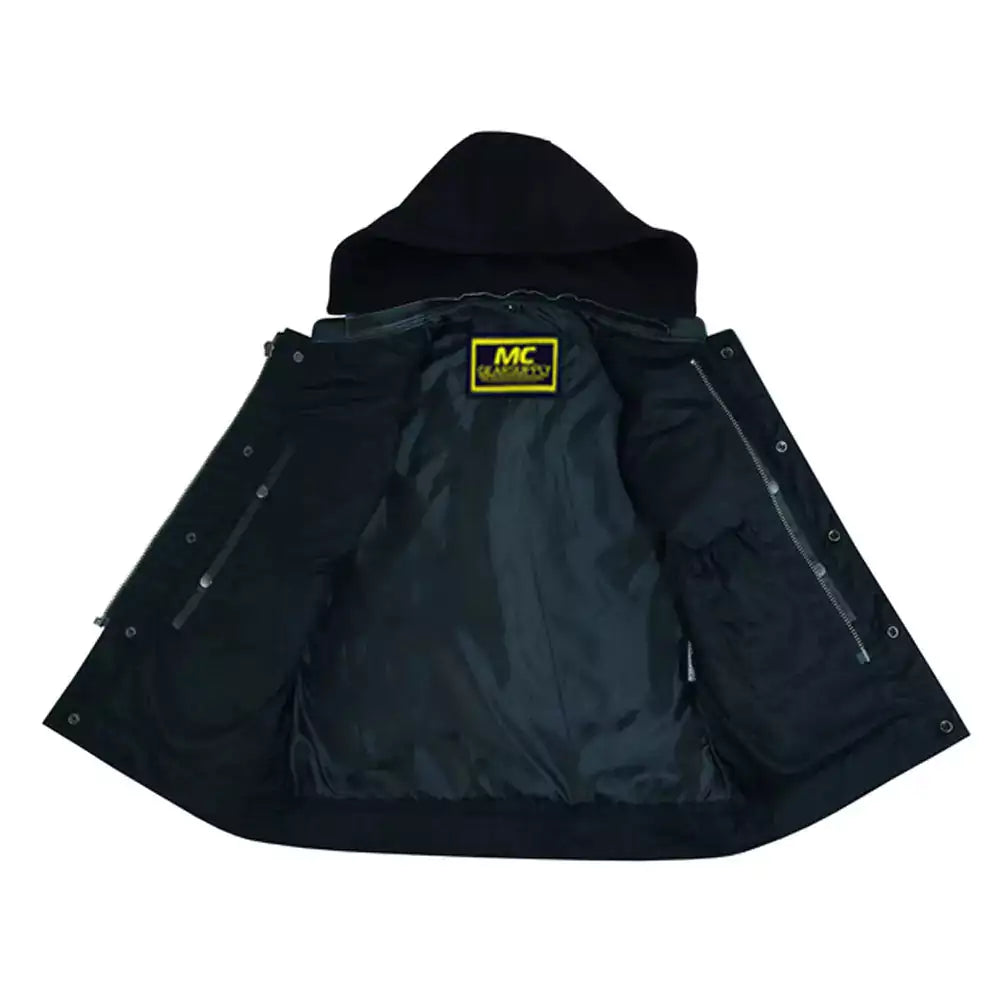 Concealed Snaps, Premium Naked Cowhide, Removable Hood & Hidden Zipper ...